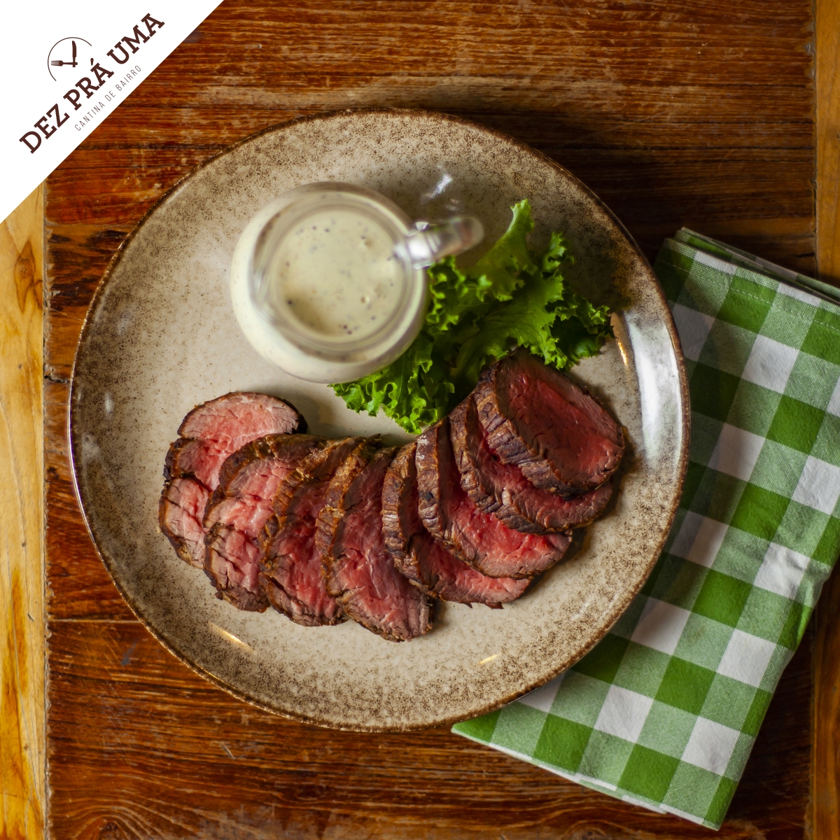 Lombo de Vaca com Molho de Mostarda e Mel, DEZ PRÁ UMA