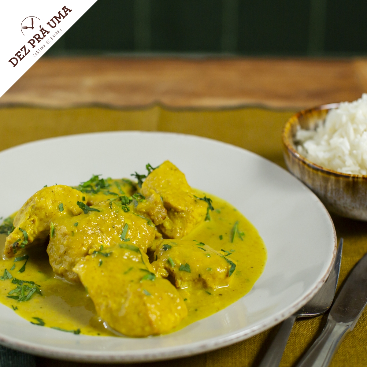 Caril de Peito de Frango, DEZ PRÁ UMA